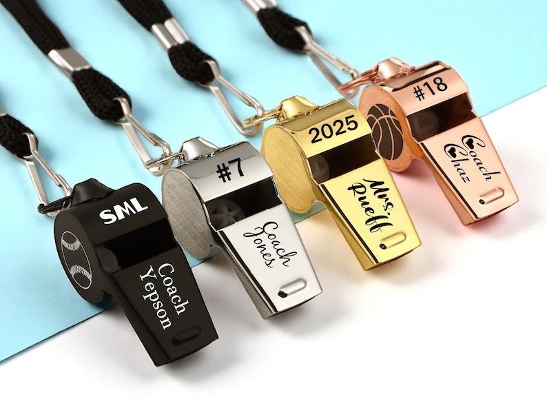 Personalized Whistle With Engraving, Custom Sport Gift for Football ...