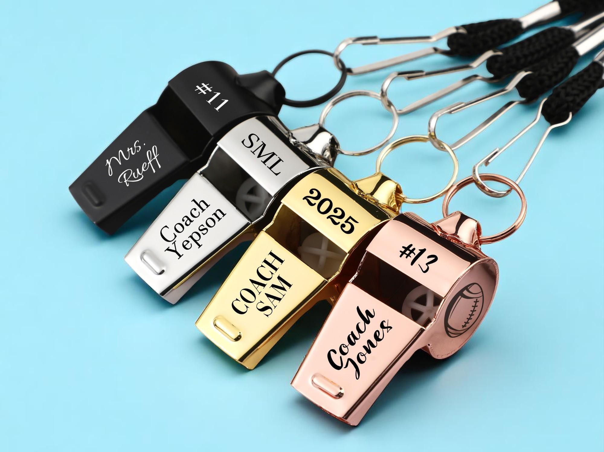 Personalized Whistle With Engraving, Custom Sport Gift for Football ...