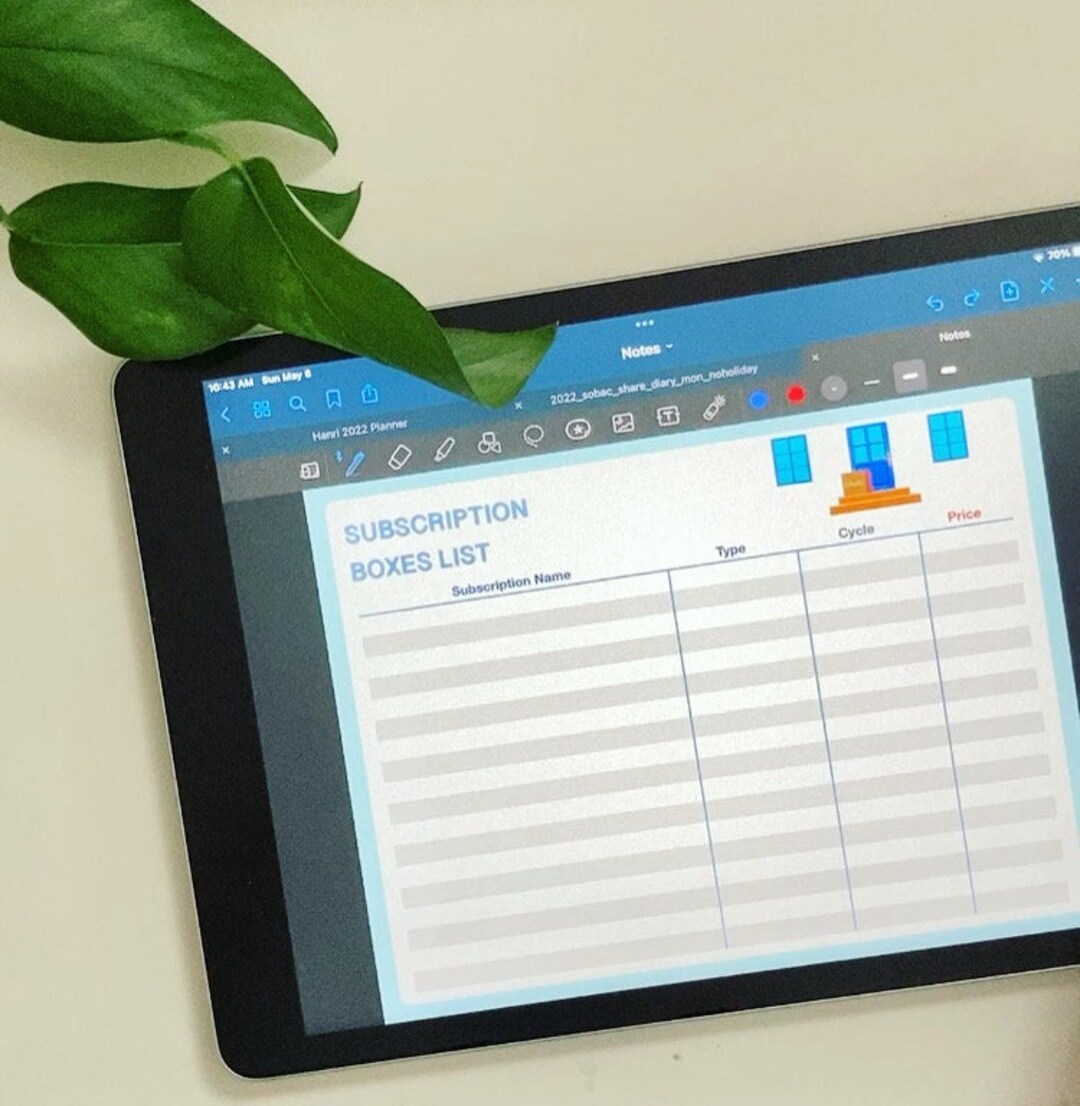Digital Subscription Tracker and Journaling - Keep Track of All Your ...