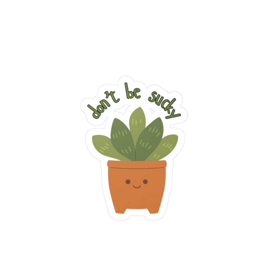 Cute Plant Vinyl Decals, Whimsical Stickers for Home Decor, Perfect for ...