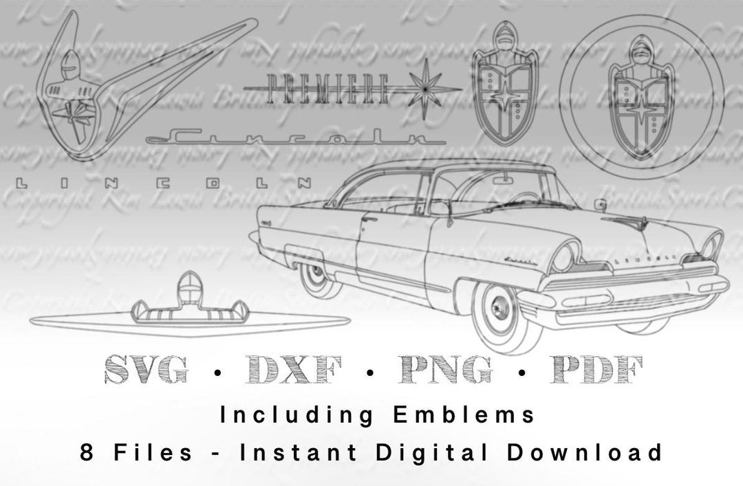 1957 Lincoln Premier - Incl. Emblems - Etsy