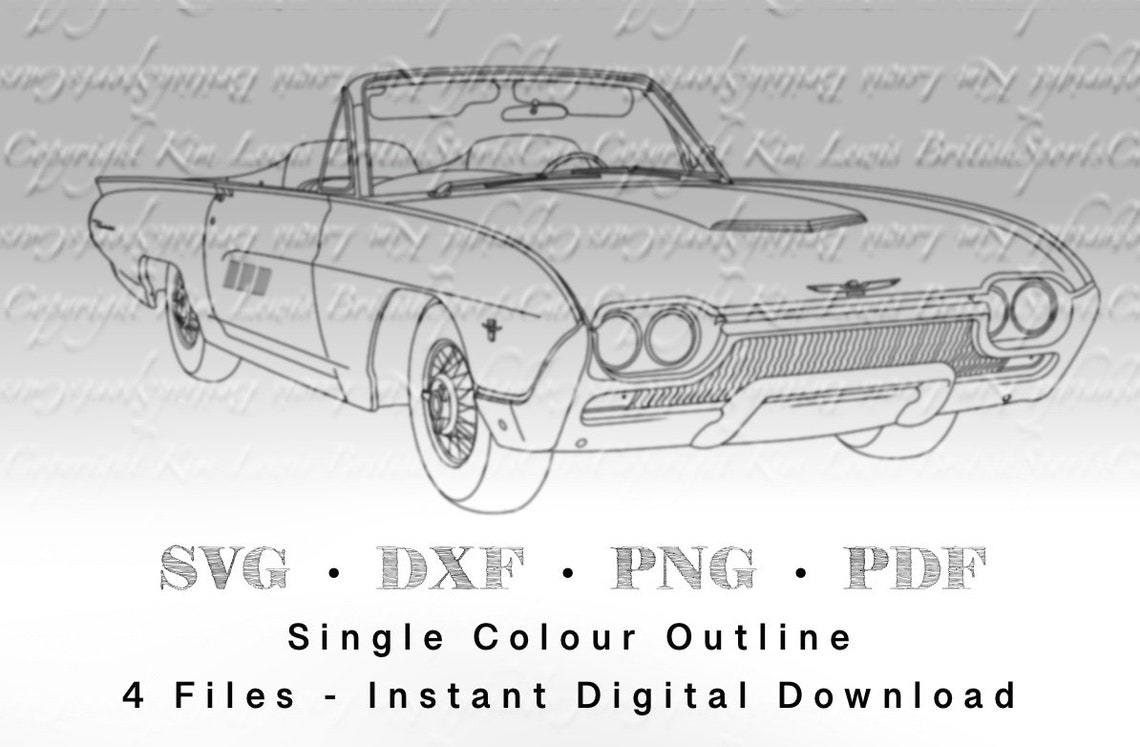 1963 Ford Thunderbird - SVG & Emblems - Etsy Canada