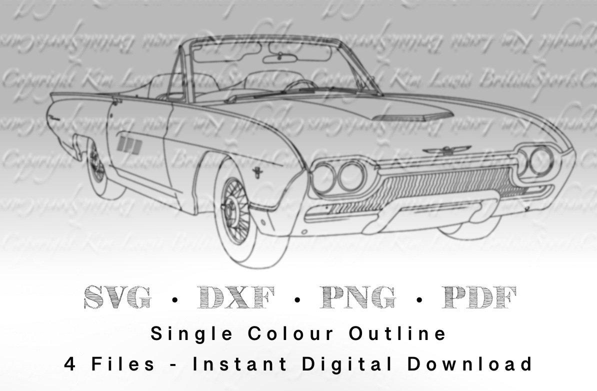 1963 Ford Thunderbird - SVG & Emblems - Etsy Canada