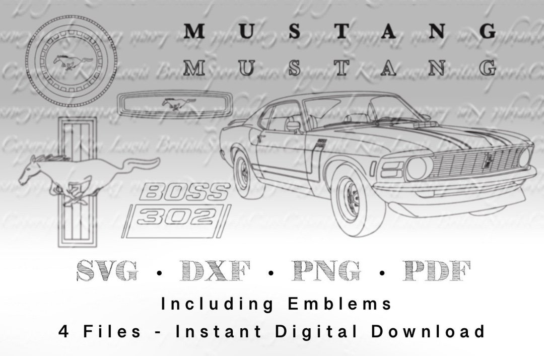 1970 Ford Mustang Boss - Incl. Emblems - Etsy