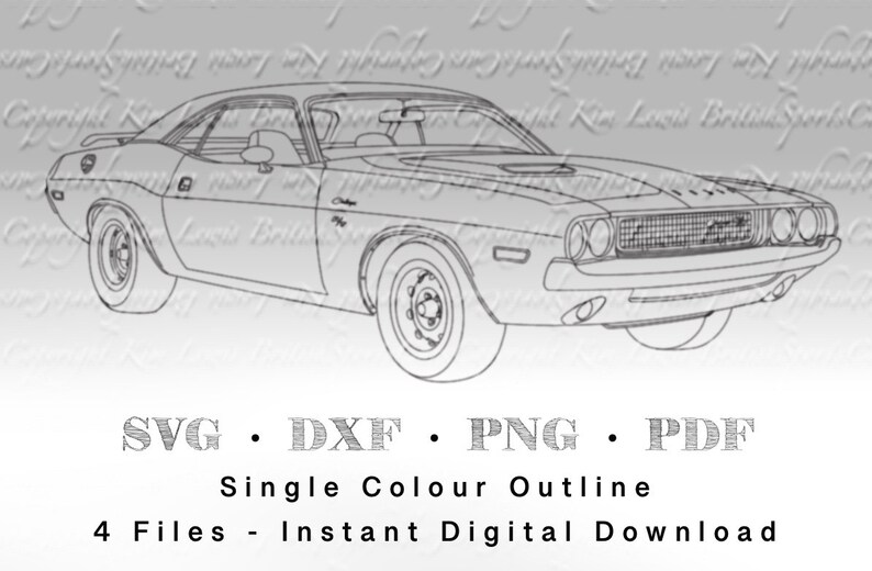 1970 Dodge Challenger R/T SVG Files - Etsy