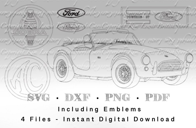 1963 Shelby Cobra - Incl. Emblems - Etsy