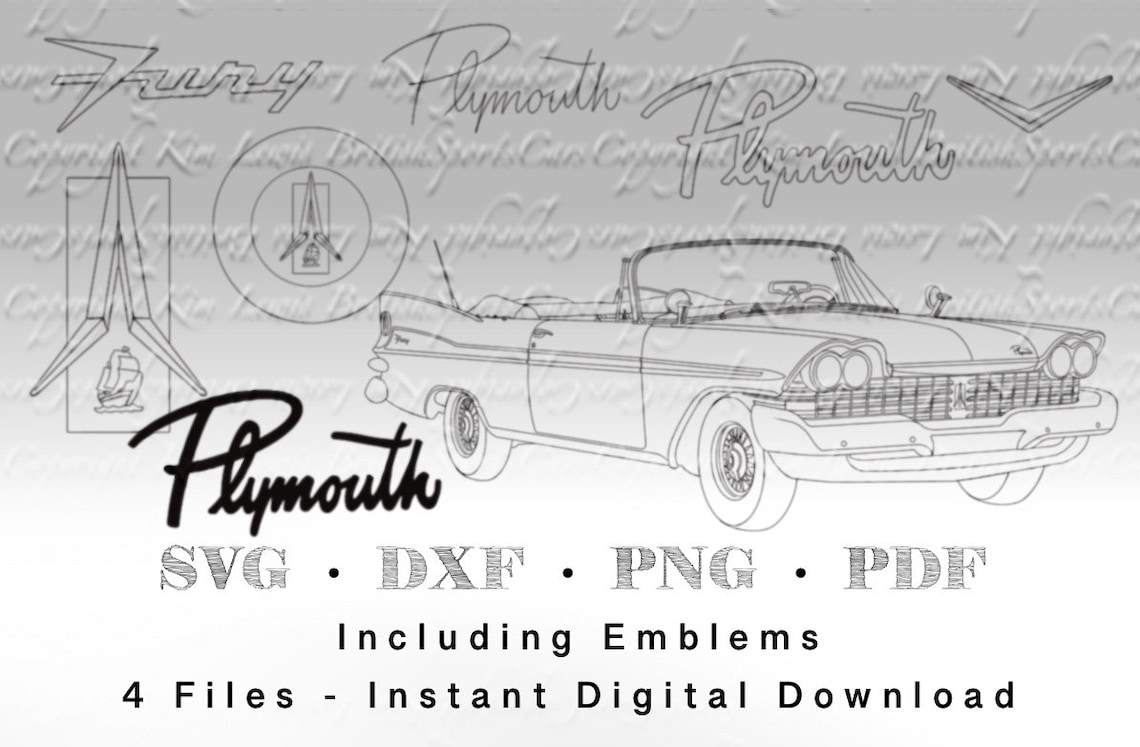 1959 Plymouth Fury - Incl. Emblems - Etsy