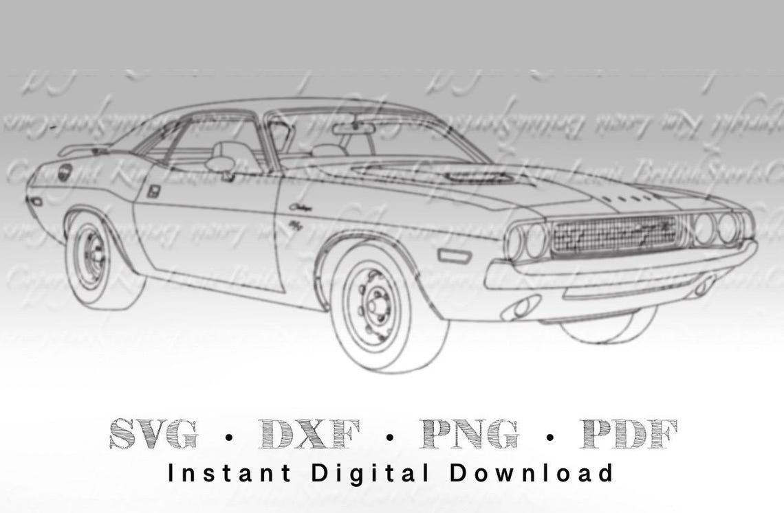 1970 Dodge Challenger R/T - SVG - Etsy