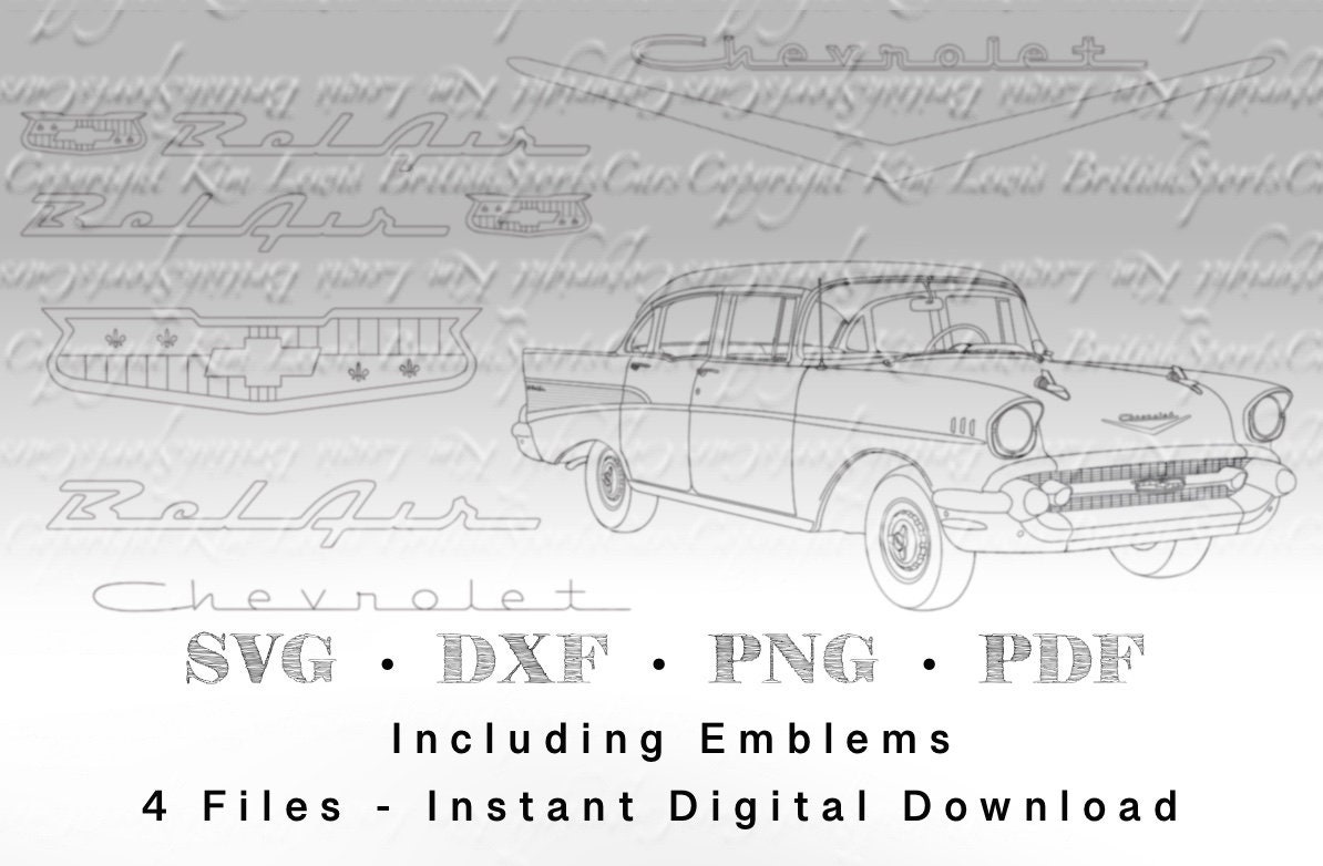 1957 Chevrolet Bel Air - Incl. Emblems - Etsy
