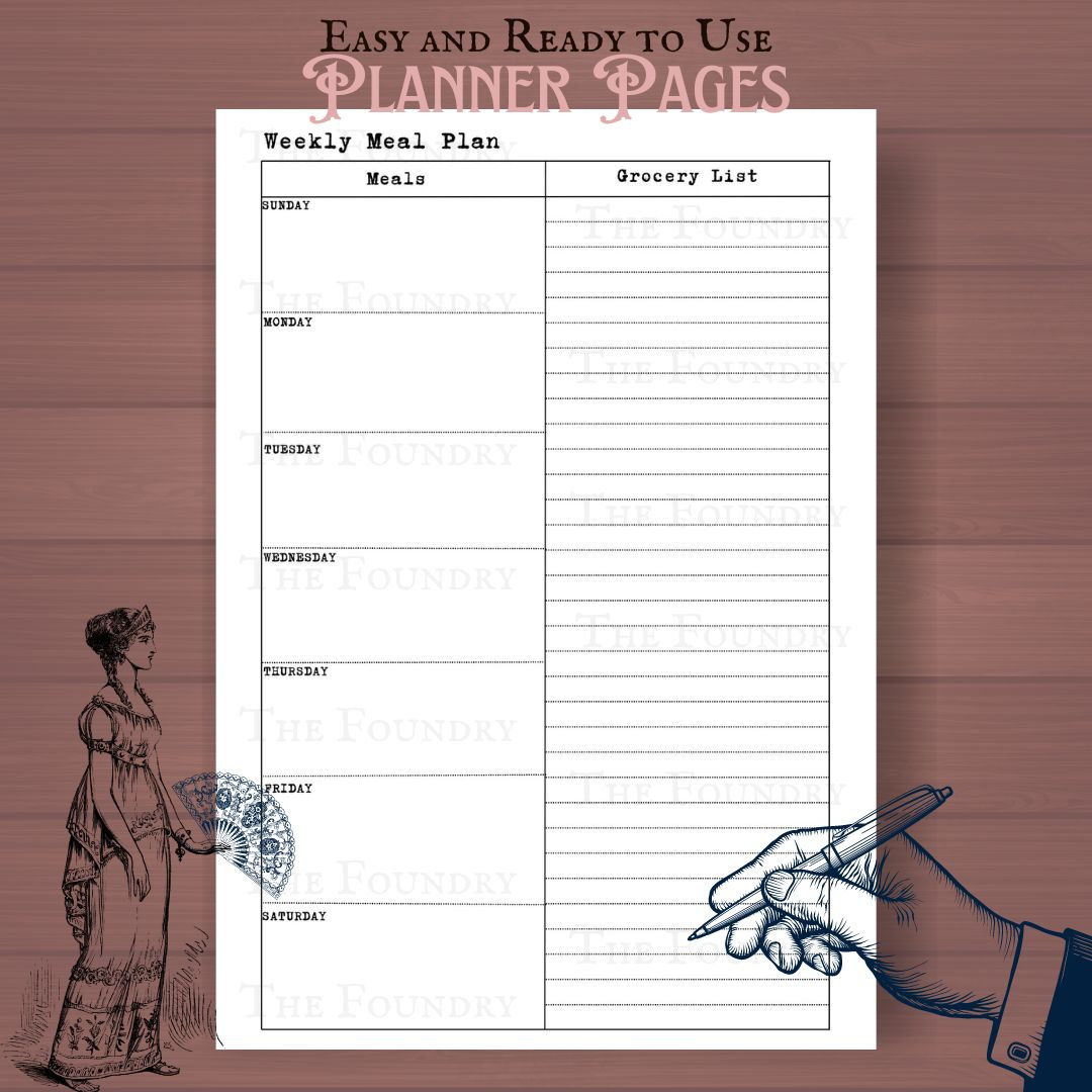 Printable Weekly Meal Plan Template | Meal Planning | Grocery List ...