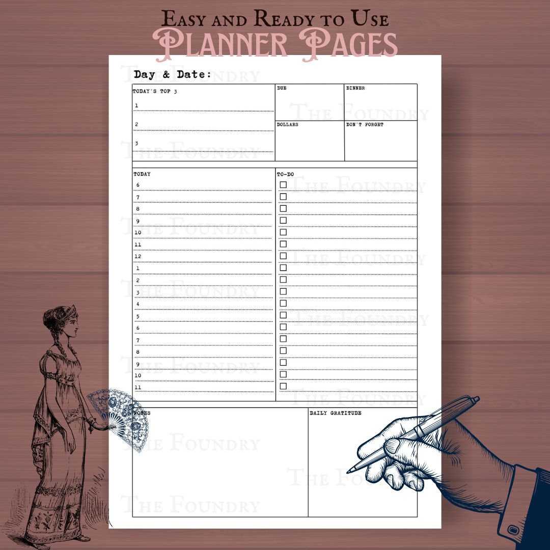 Daily Planner Template Printable | Organizer | Top Priorities | To-do ...