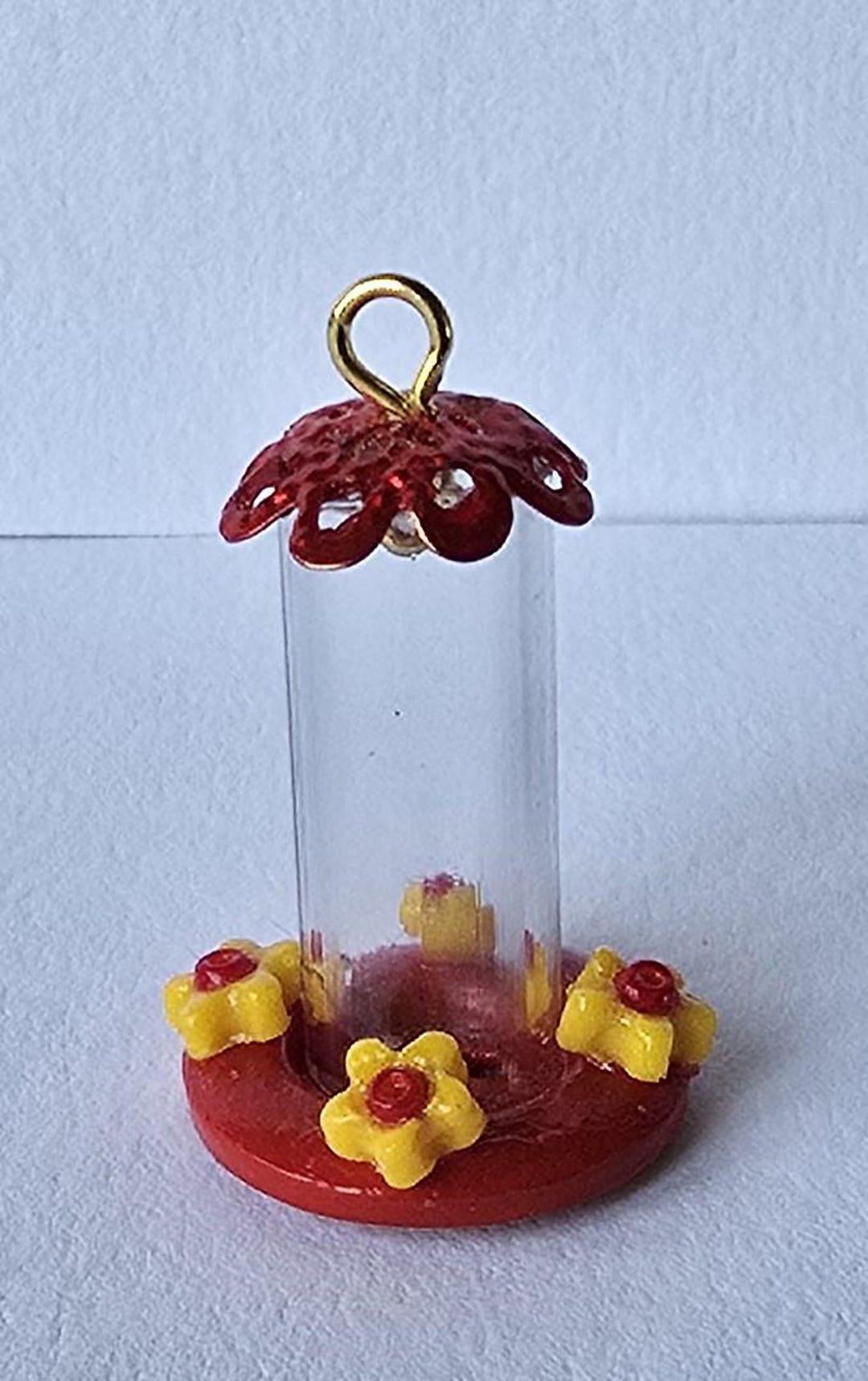 Mini Hummingbird Feeder + Dollhouse Miniature + 1:12 Scale 1/12 Scale ...