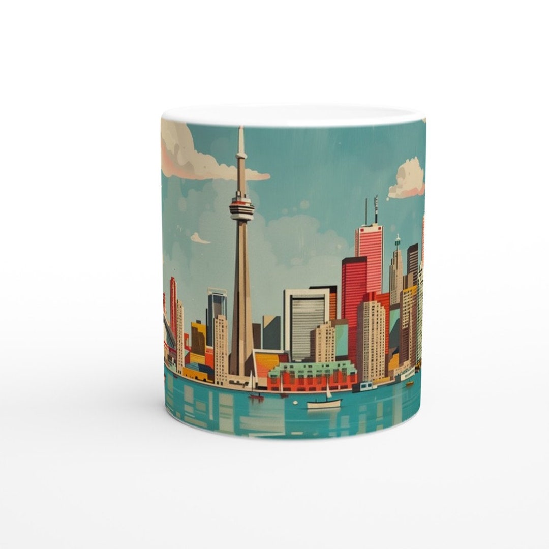 Toronto Skyline Mug Retro 1950s Style Toronto Mug, Vintage Mug, Toronto ...