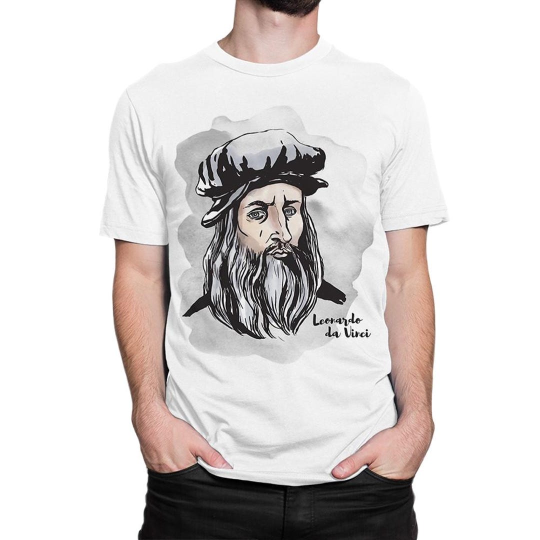 Leonardo Da Vinci Graphic T-shirt, Men's and Women's Sizes (SKI-00650 ...