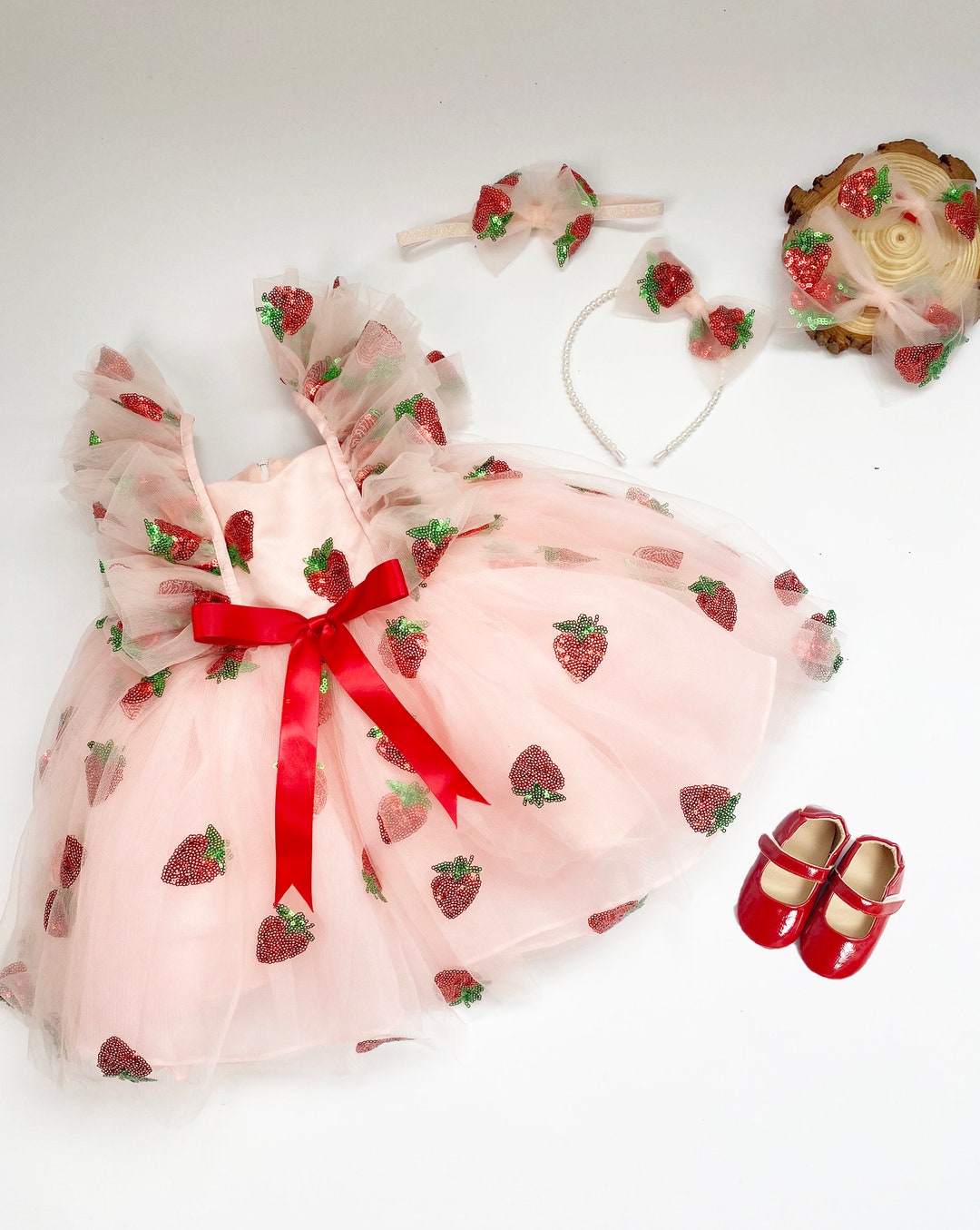 Berry First Birthday Outfit, Baby Girl Strawberry Clothes Set, Sweet ...