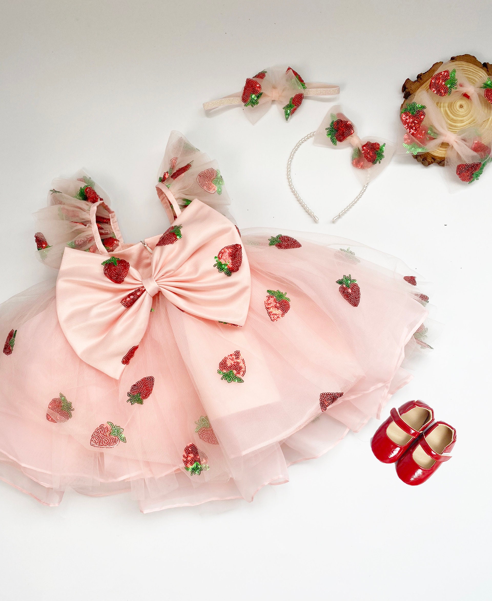 Berry First Birthday Outfit, Baby Girl Strawberry Clothes Set, Sweet ...
