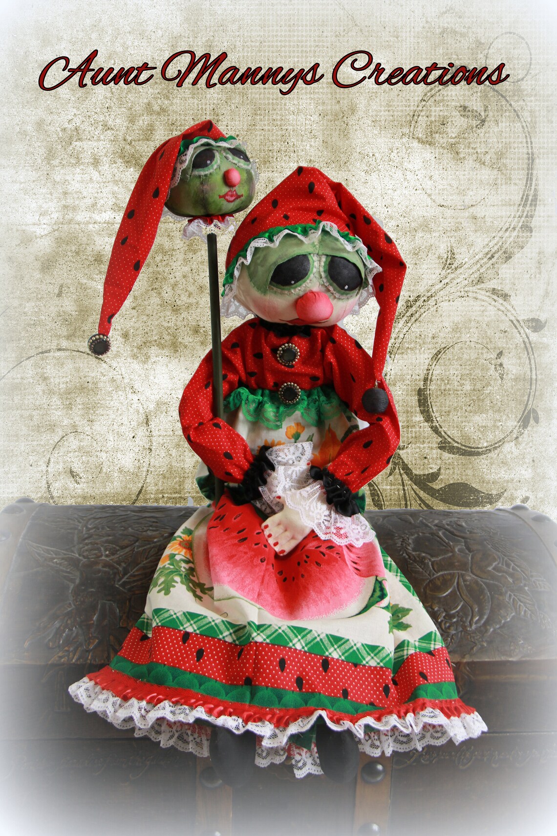 Primitive Spring Summer Watermelon Doll and Mini Watermelon - Etsy