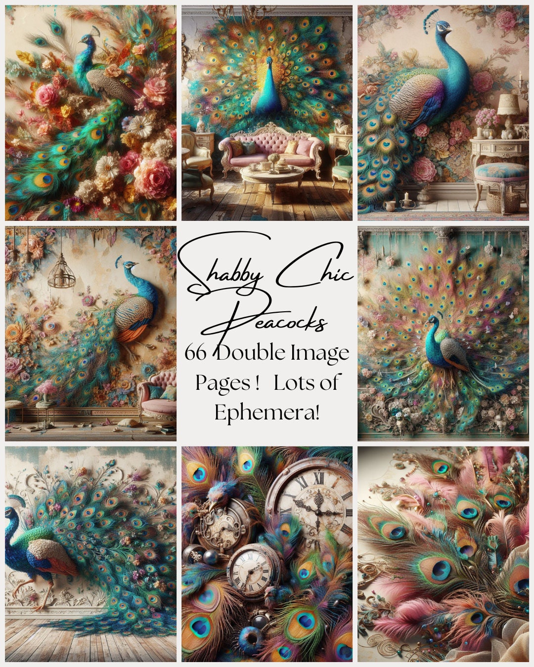 Aunt Mannys Shabby Peacock Printable Journal Kit With Ephemera! - Etsy