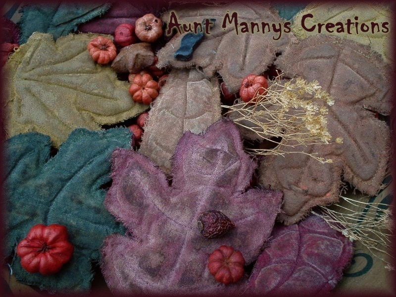 Primitive Folk Art Fall Autumn Leaf Ornies Pattern - Etsy