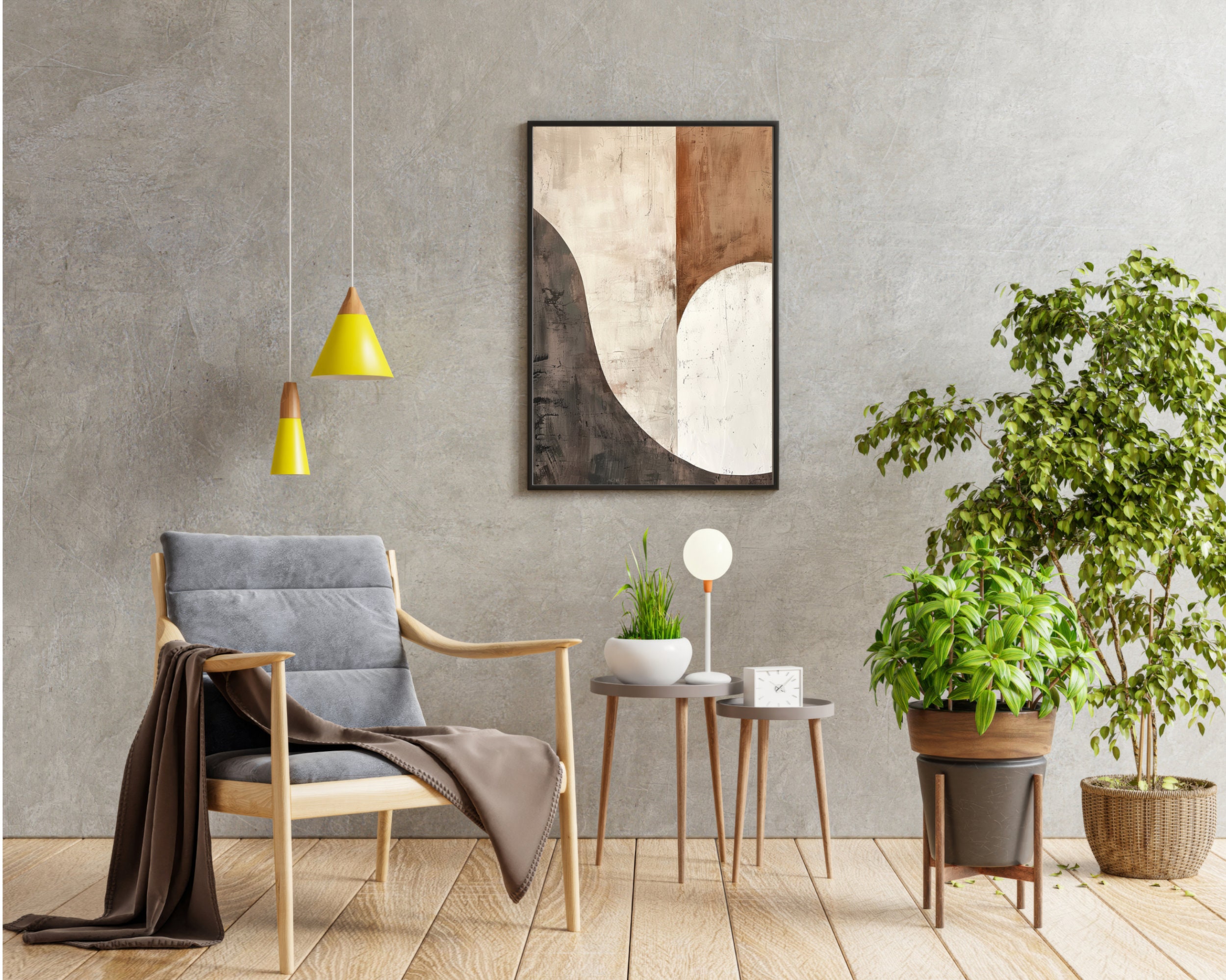 Neutral Line Boho Design Digital Wall Art L Printable Modern Minimalist ...