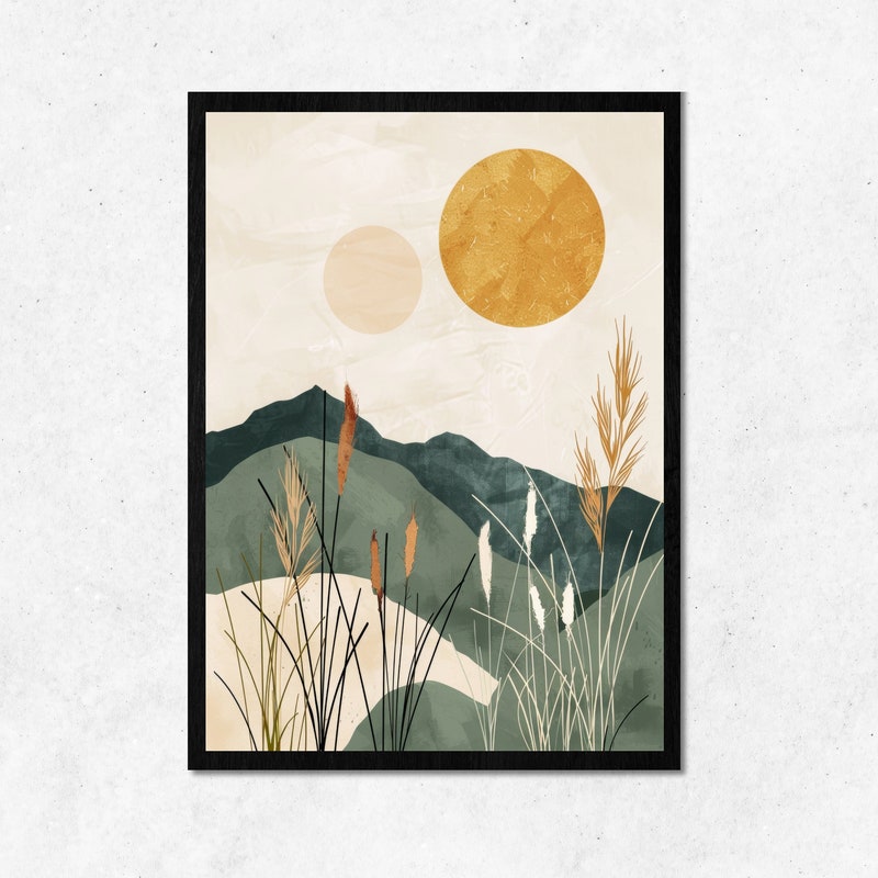 Simple Sun and Moon Art - Etsy
