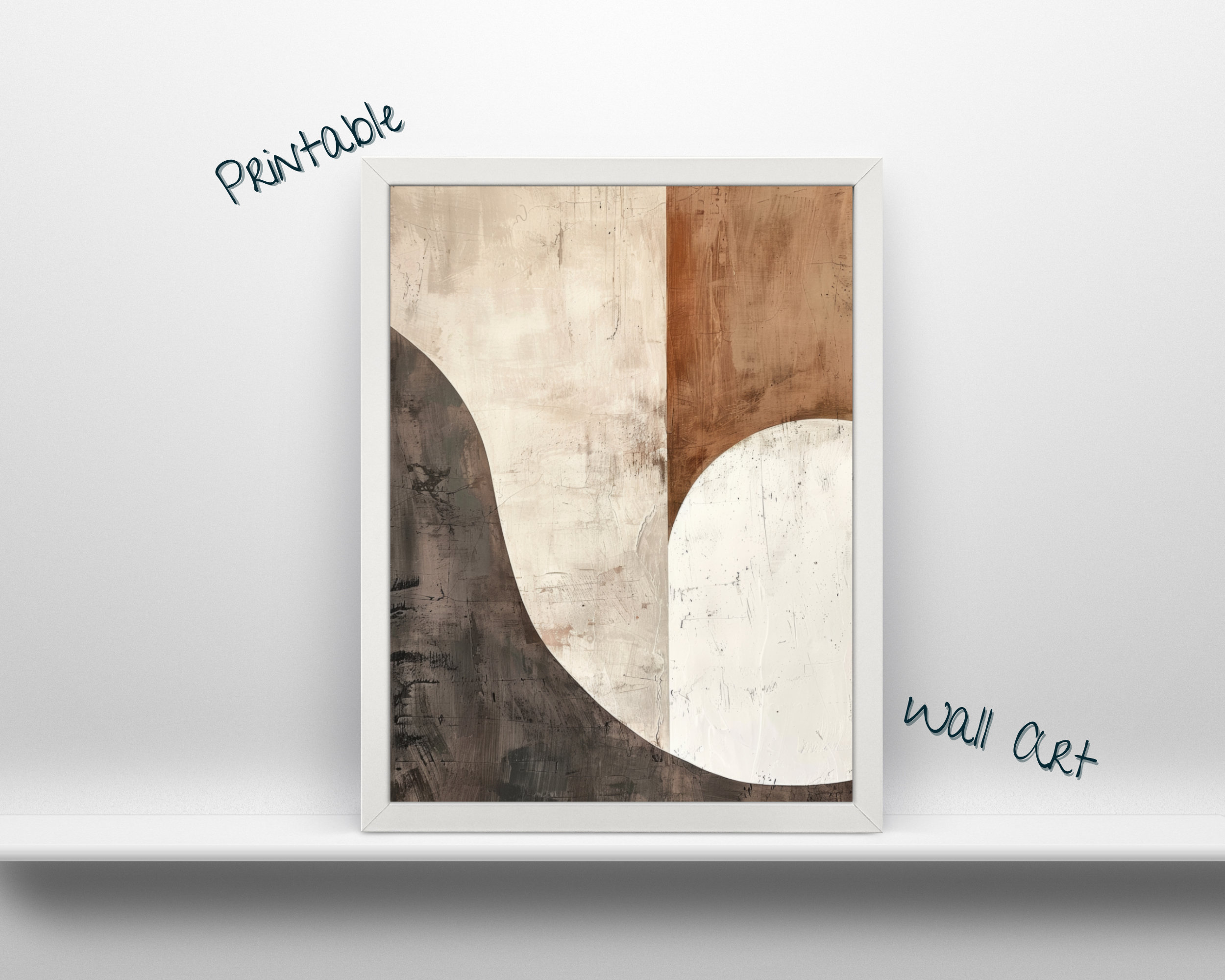 Neutral Line Boho Design Digital Wall Art L Printable Modern Minimalist ...