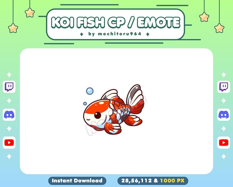 Channel Points | Koi Fish | Emotes | Fish | Koi | Youtube Emotes ...