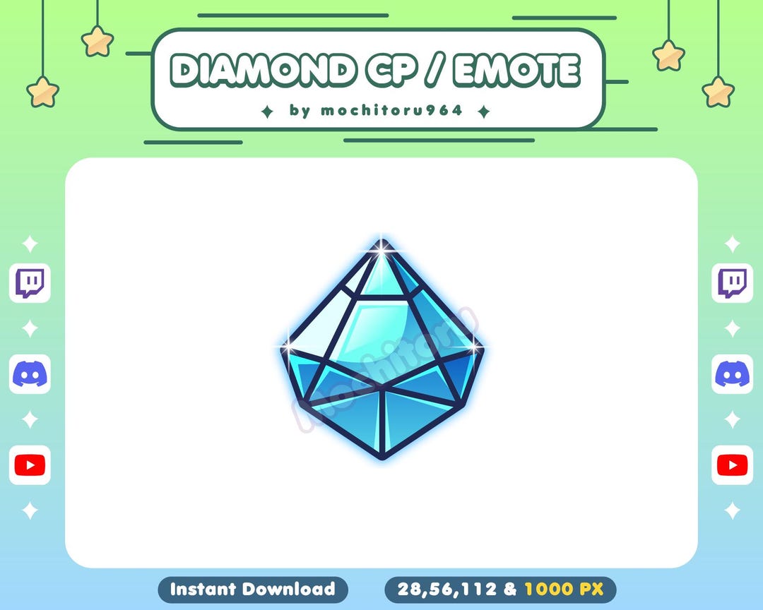 Diamond Channel Points | Diamond | Emotes | Crystal | Youtube Emotes ...