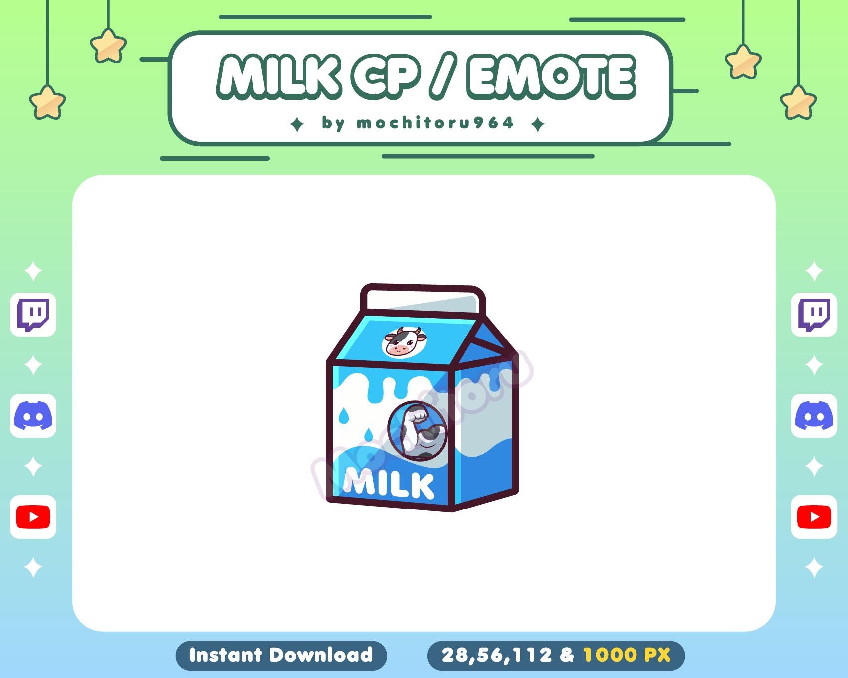 Channel Points | Milk | Emotes | Cow Milk | Youtube Emotes | Discord ...