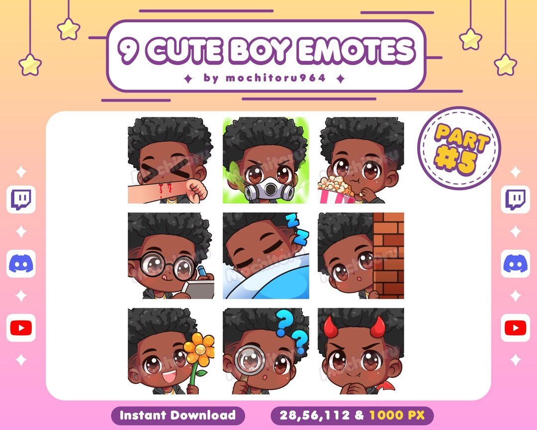 Twitch Emote - Cute Boy Emotes | 9 Boy Emotes Part 5 | Male Emotes ...