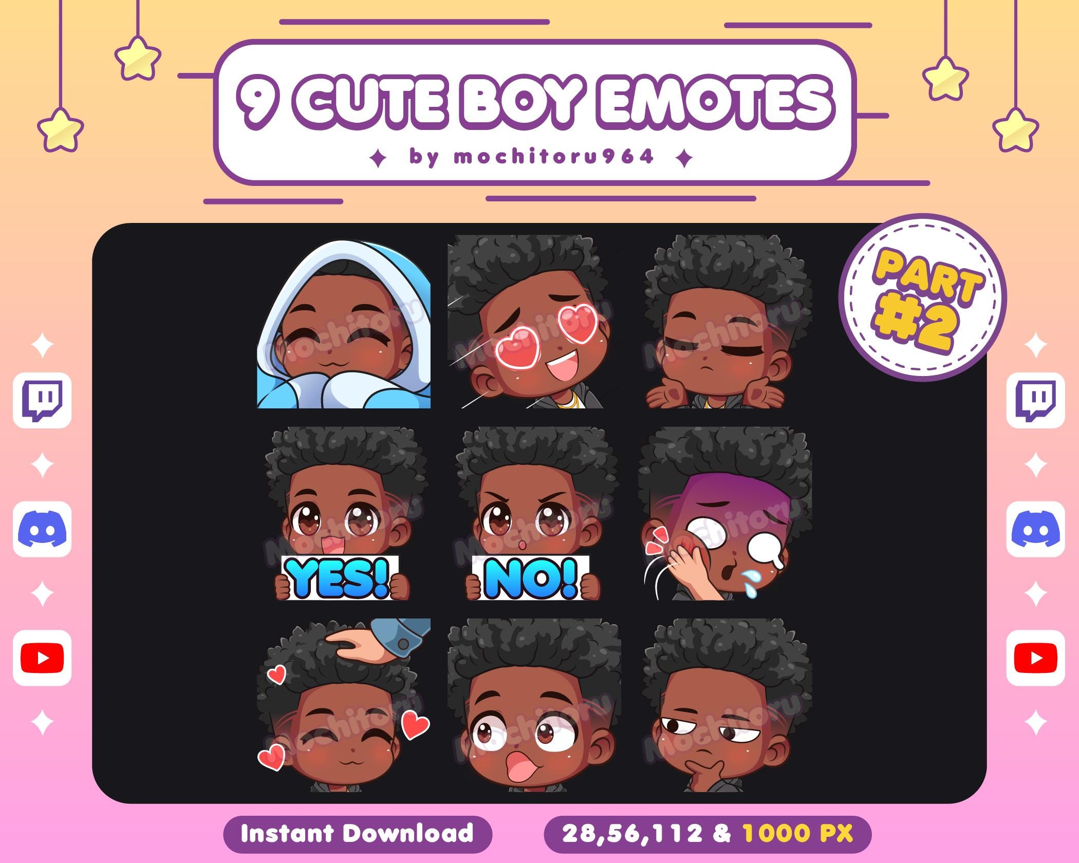 Twitch Emote - Cute Boy Emotes | 9 Boy Emotes Part 2 | Male Emotes ...
