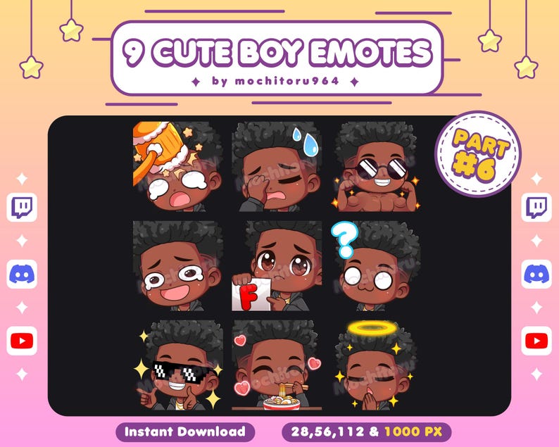 Twitch Emote - Cute Boy Emotes | 9 Boy Emotes Part 6 | Male Emotes ...