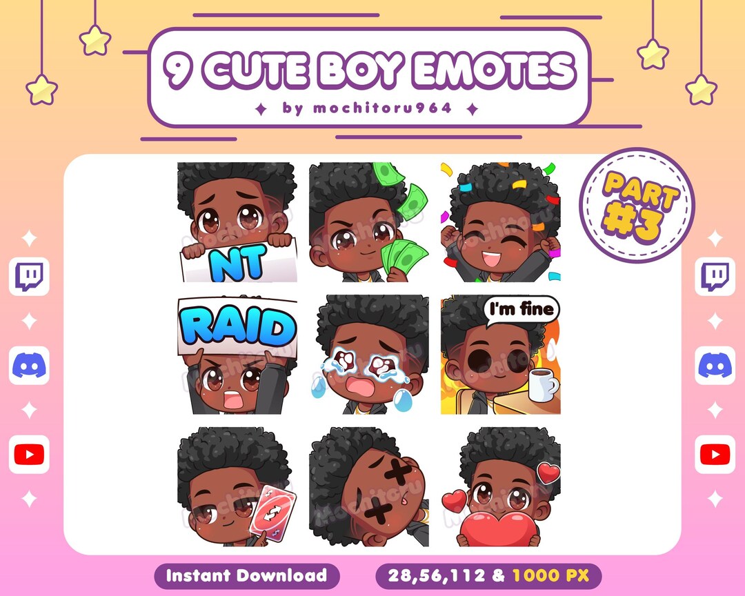 Twitch Emote - Cute Boy Emotes | 9 Boy Emotes Part 3 | Male Emotes ...