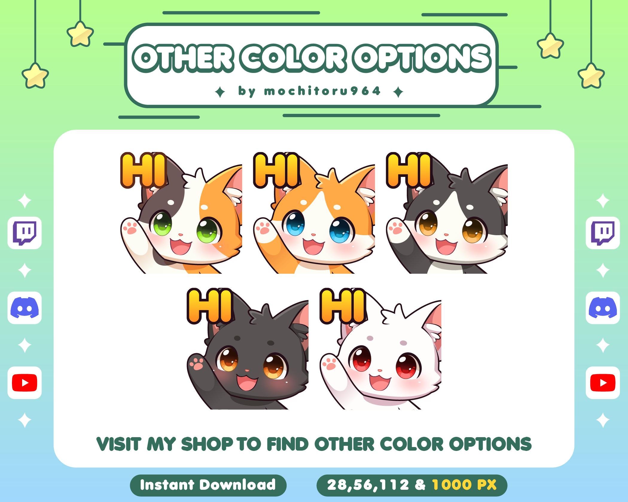 Twitch Emote - Cute Black Cat Emotes | 54 Kitty Emotes, Mega Pack ...