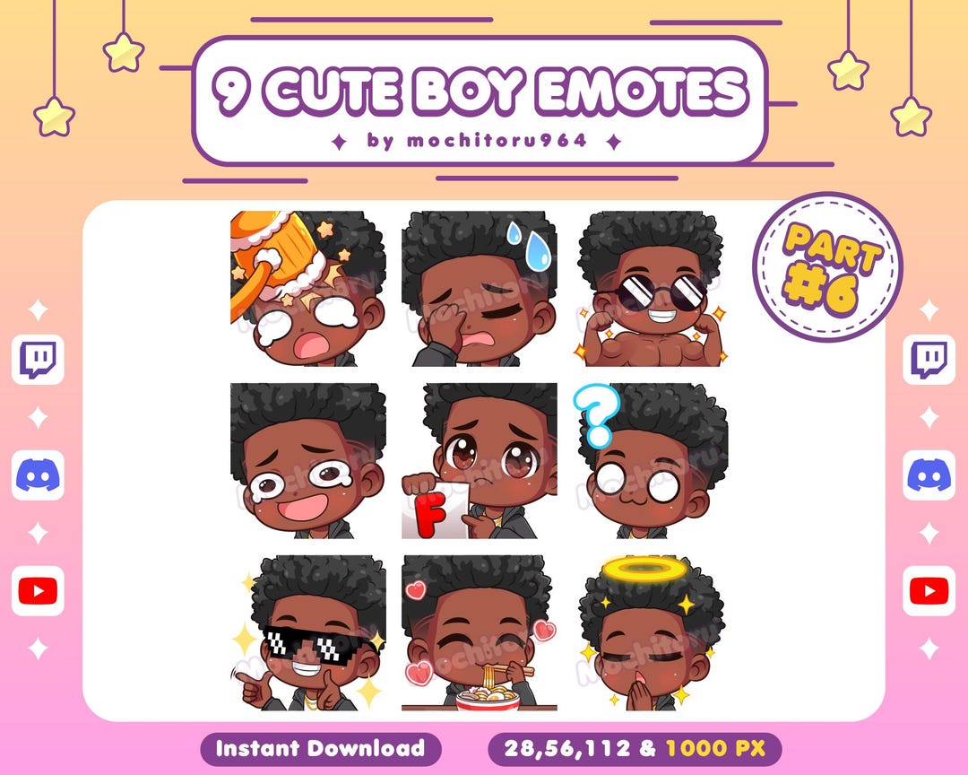 Twitch Emote - Cute Boy Emotes | 9 Boy Emotes Part 6 | Male Emotes ...