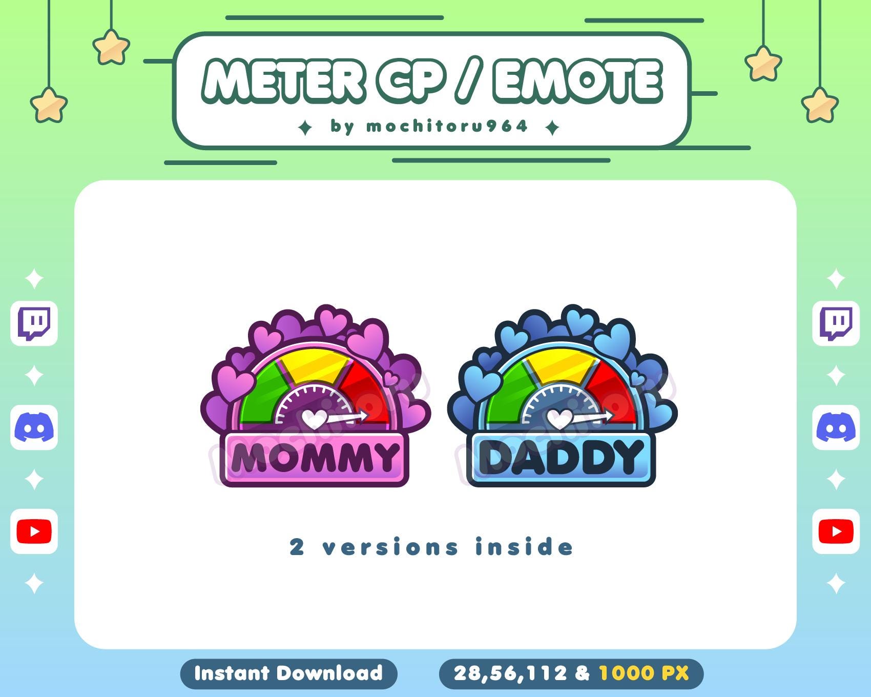 Meter Mommy & Daddy Channel Points | Love | Emotes | Love Emotes ...