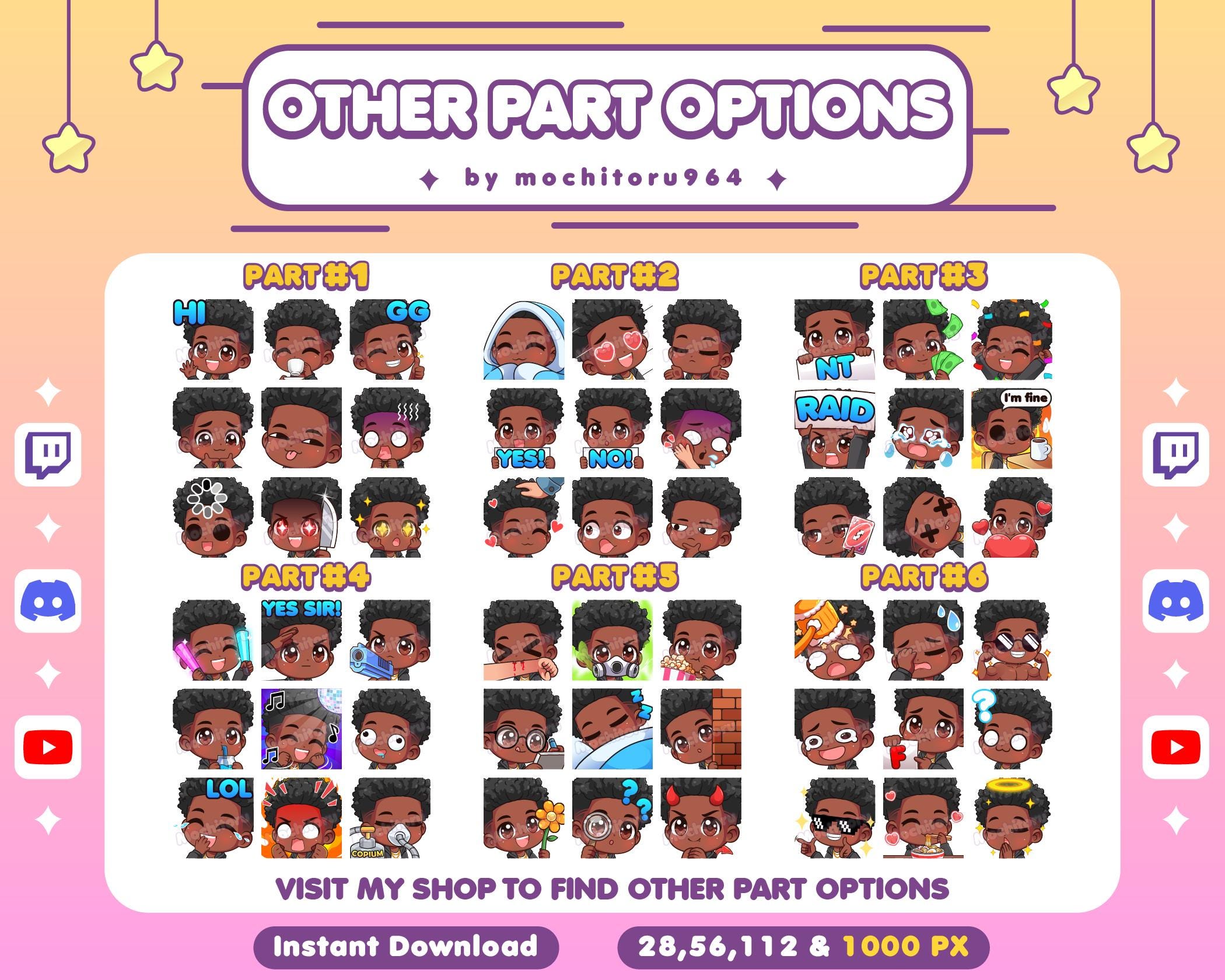Twitch Emote - Cute Boy Emotes | 9 Boy Emotes Part 1 | Male Emotes ...