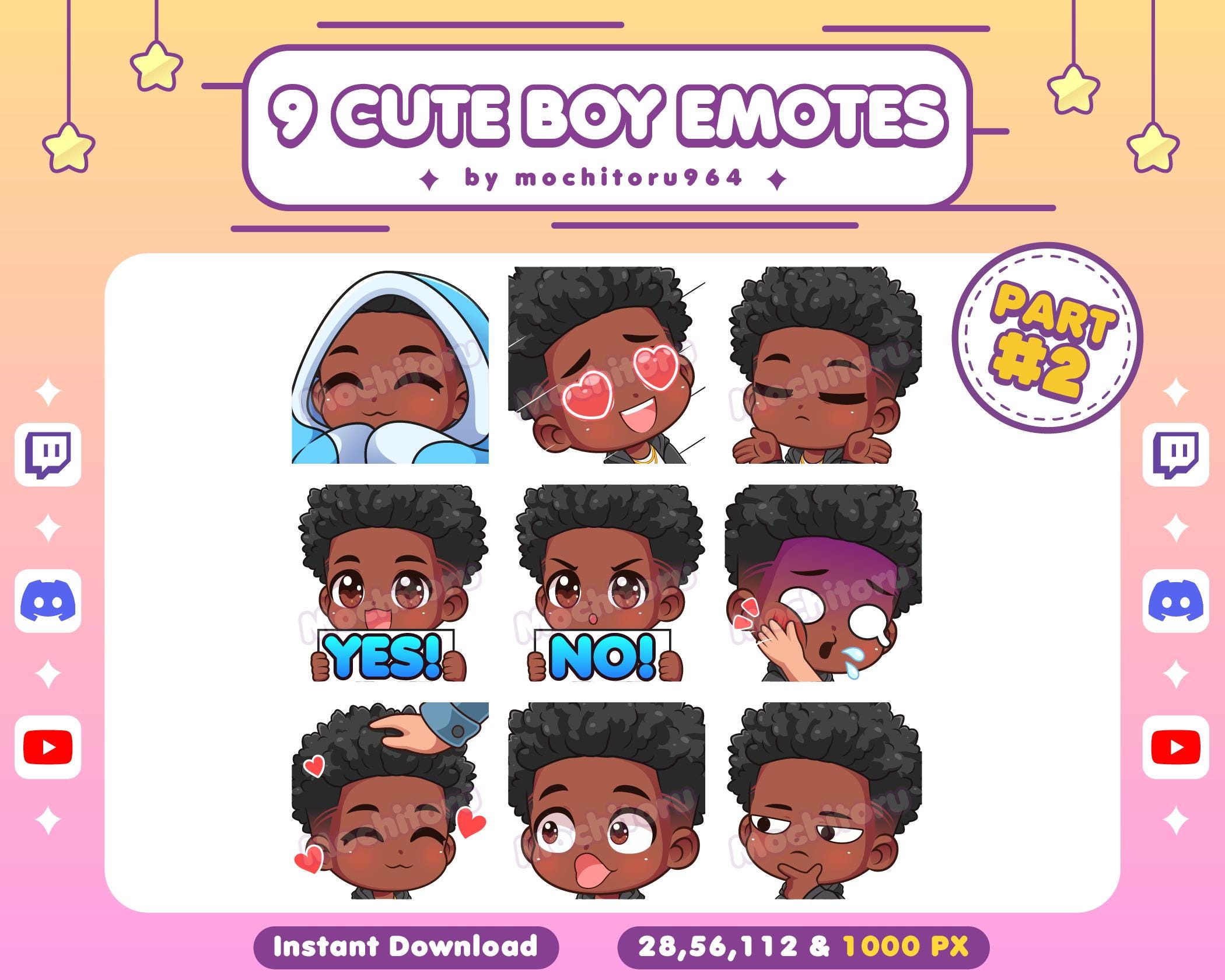 Twitch Emote - Cute Boy Emotes | 9 Boy Emotes Part 2 | Male Emotes ...