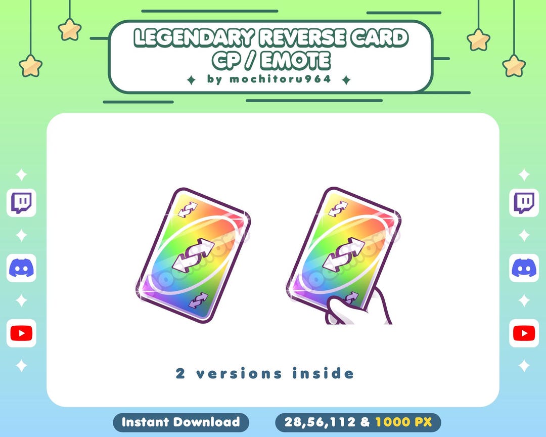 Channel Points | Legendary Reverse Card | Emotes | Card | Youtube ...