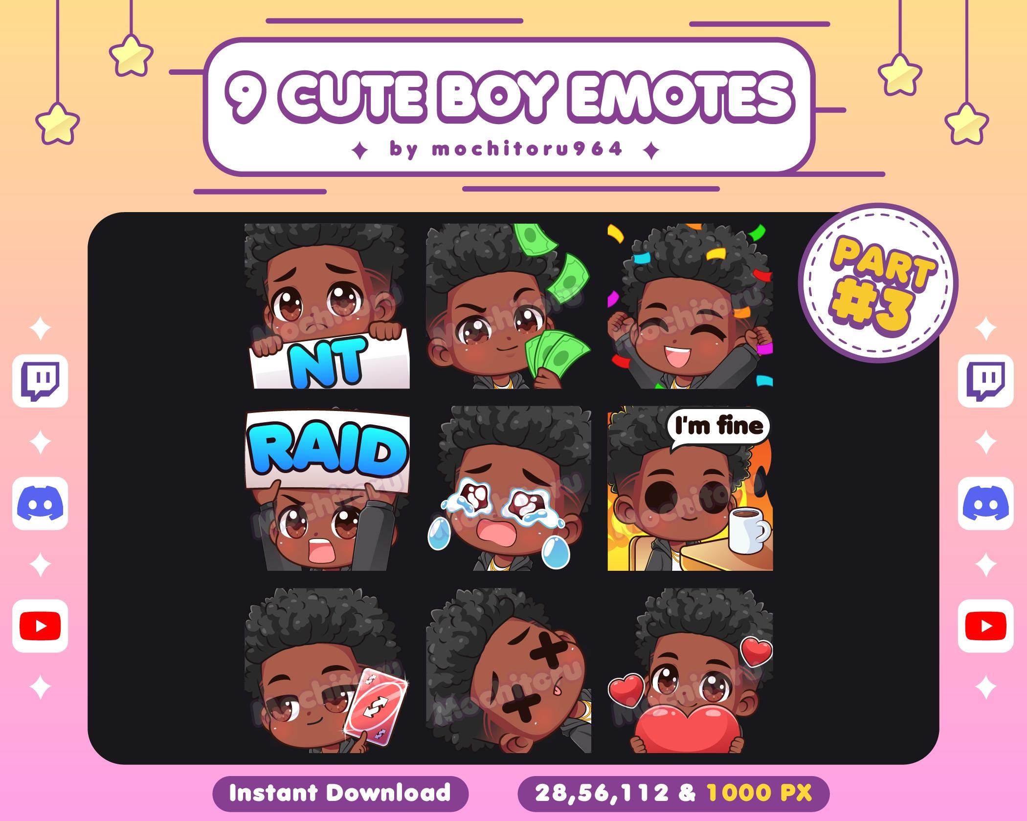 Twitch Emote - Cute Boy Emotes | 9 Boy Emotes Part 3 | Male Emotes ...