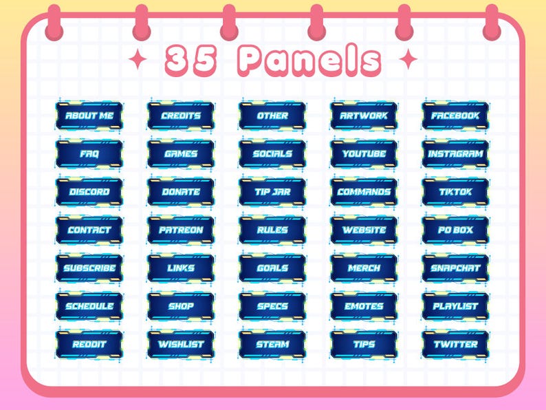 Cyberpunk Twitch Panels | 35 Twitch Panels | Minimal Aesthetic Design ...