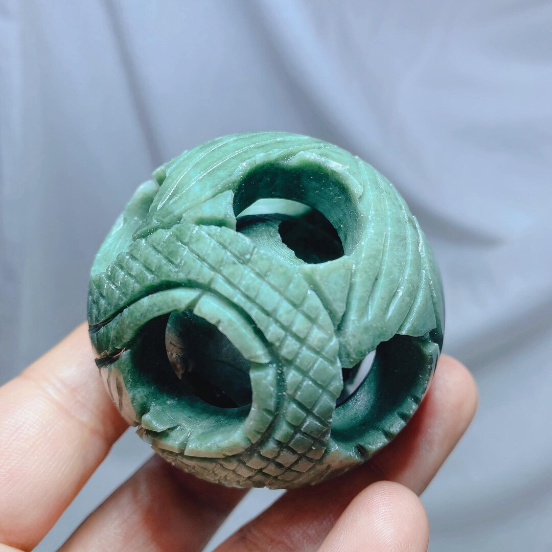 Natural Stone Carved Stone Ball, Chinese Tianji Ball, Chinese Exquisite ...