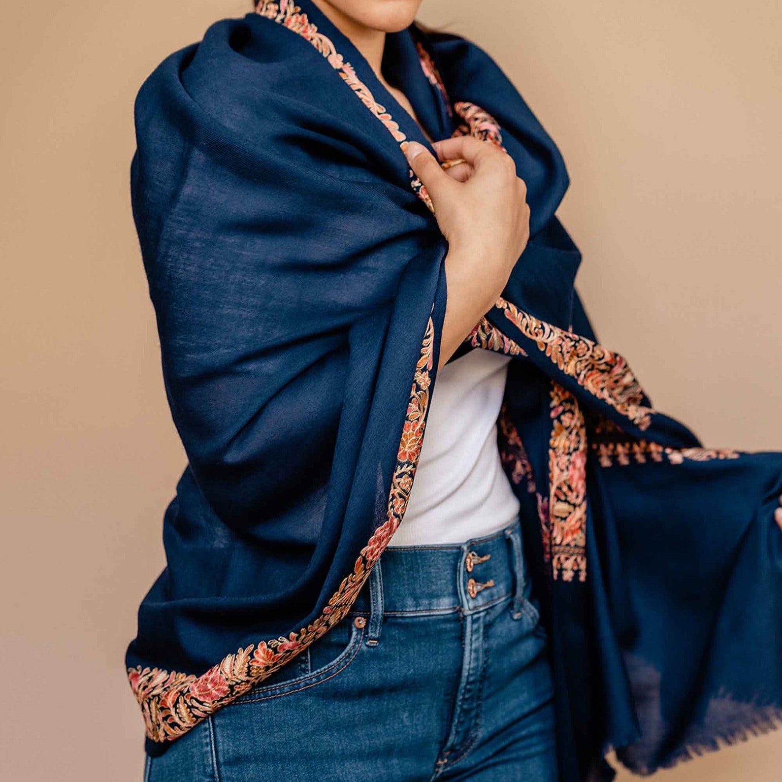 Tranquil Blue Pure Wool Royal Shawl Wrap - Etsy