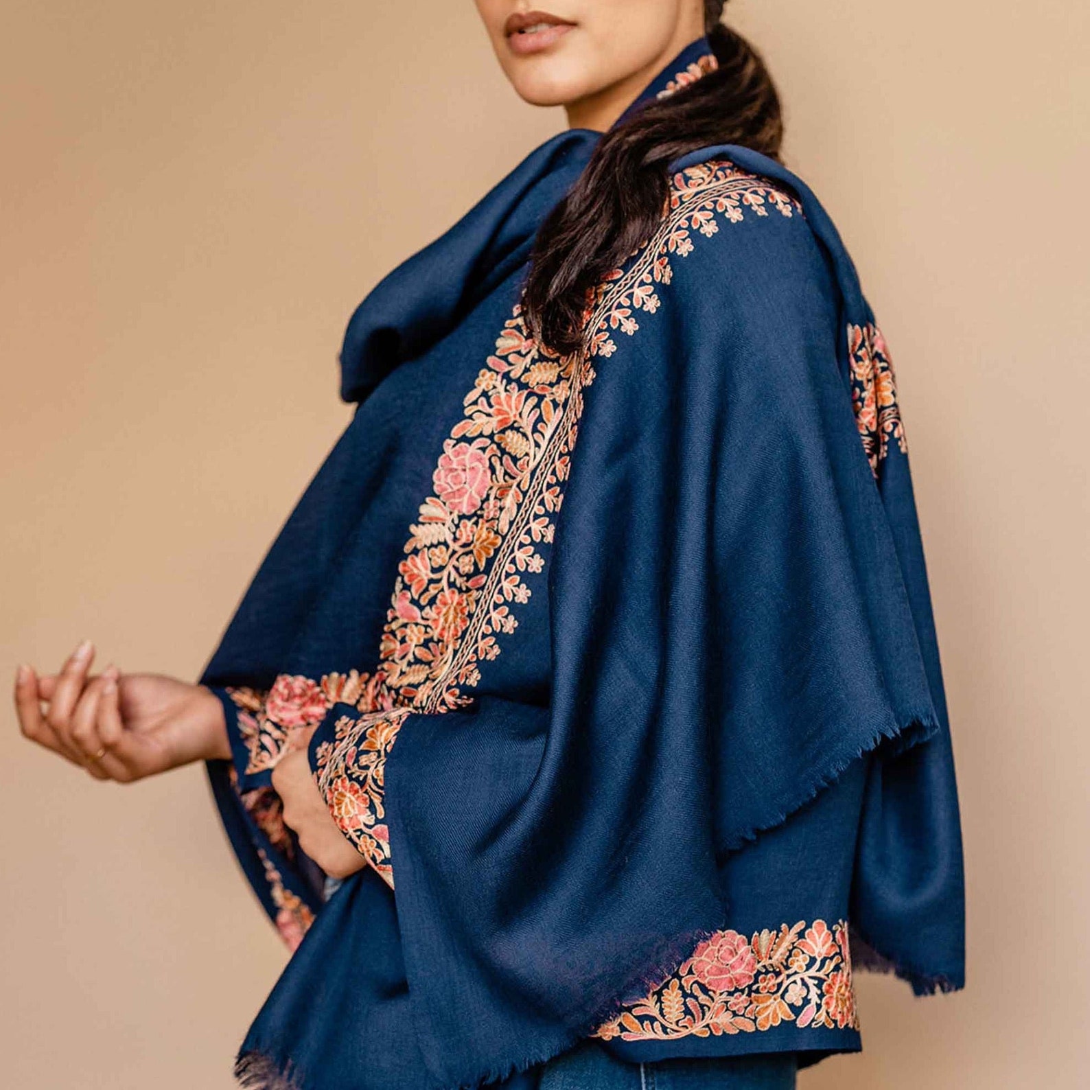 Tranquil Blue Pure Wool Royal Shawl Wrap - Etsy