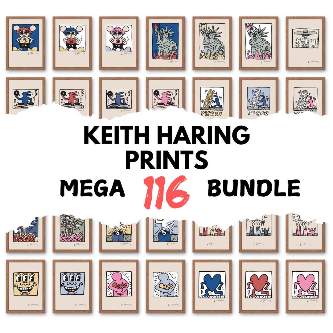 Keith Haring Art Prints Mega Bundle of 116 Pop Art Posters Keith Haring ...