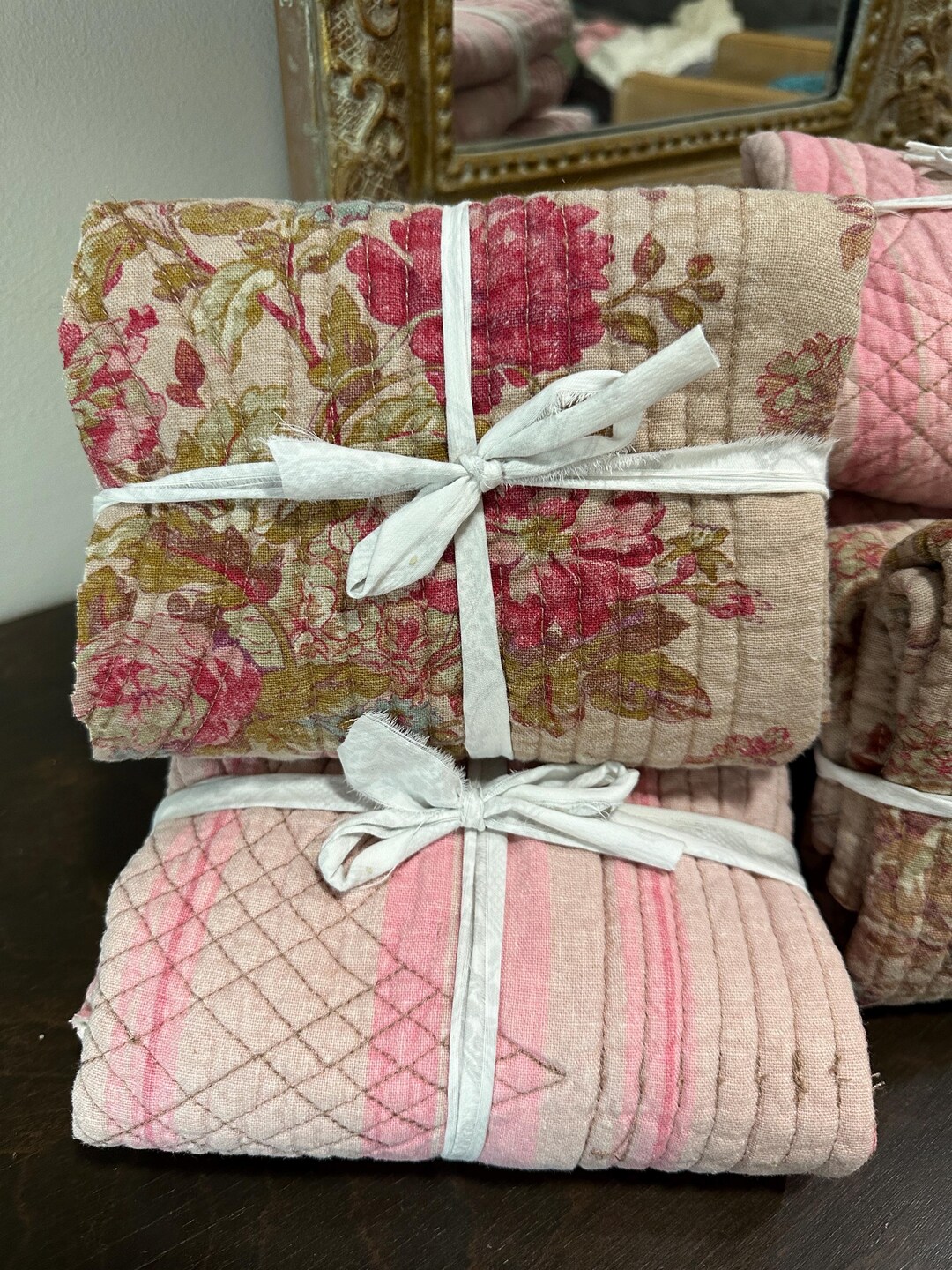 French Country Floral Stripes Quilt Cutter Piece. 21 X 21. - Etsy