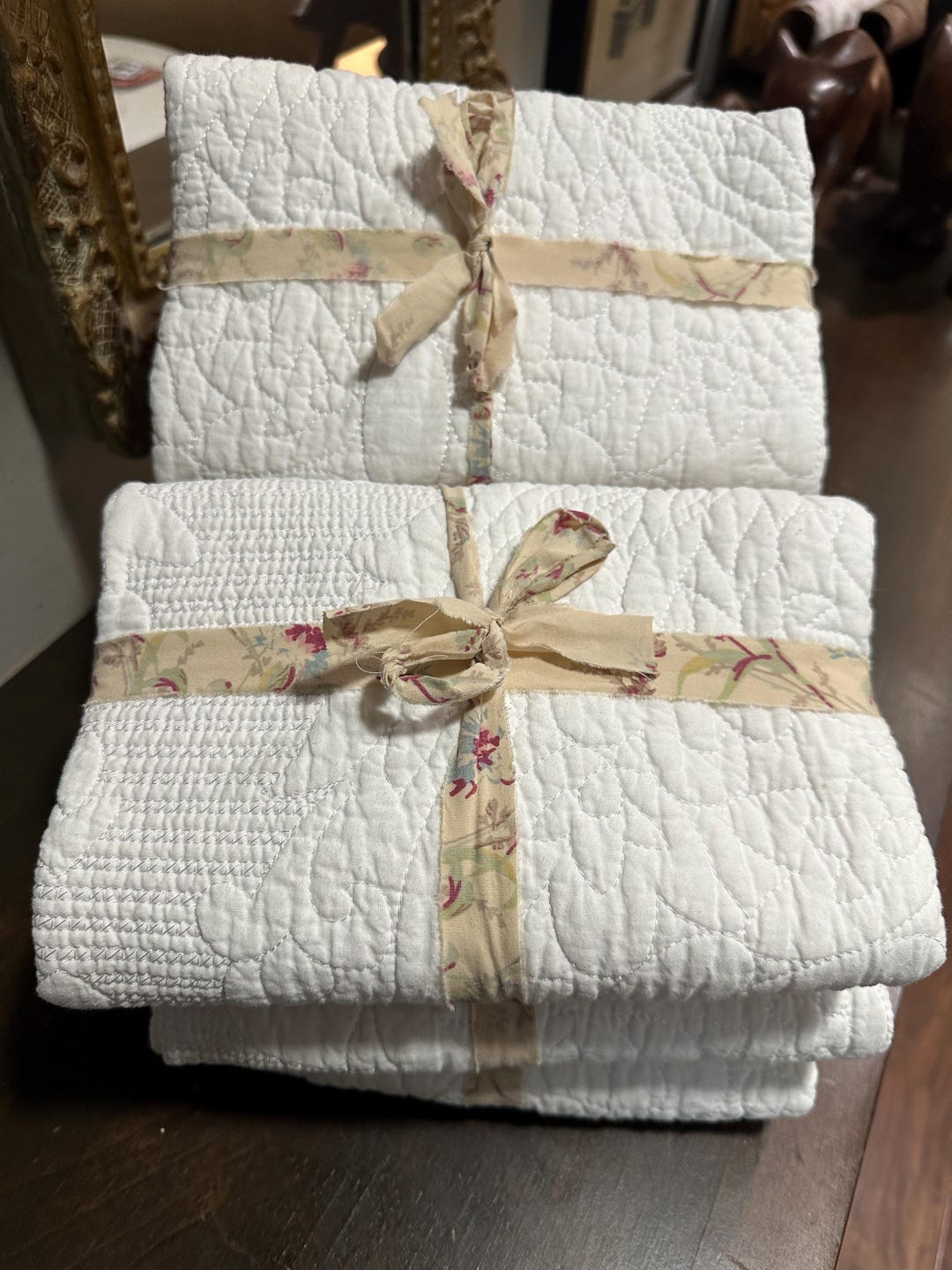 White Quilted Matellase Quilt Cutter Pieces. 23 X 25. - Etsy