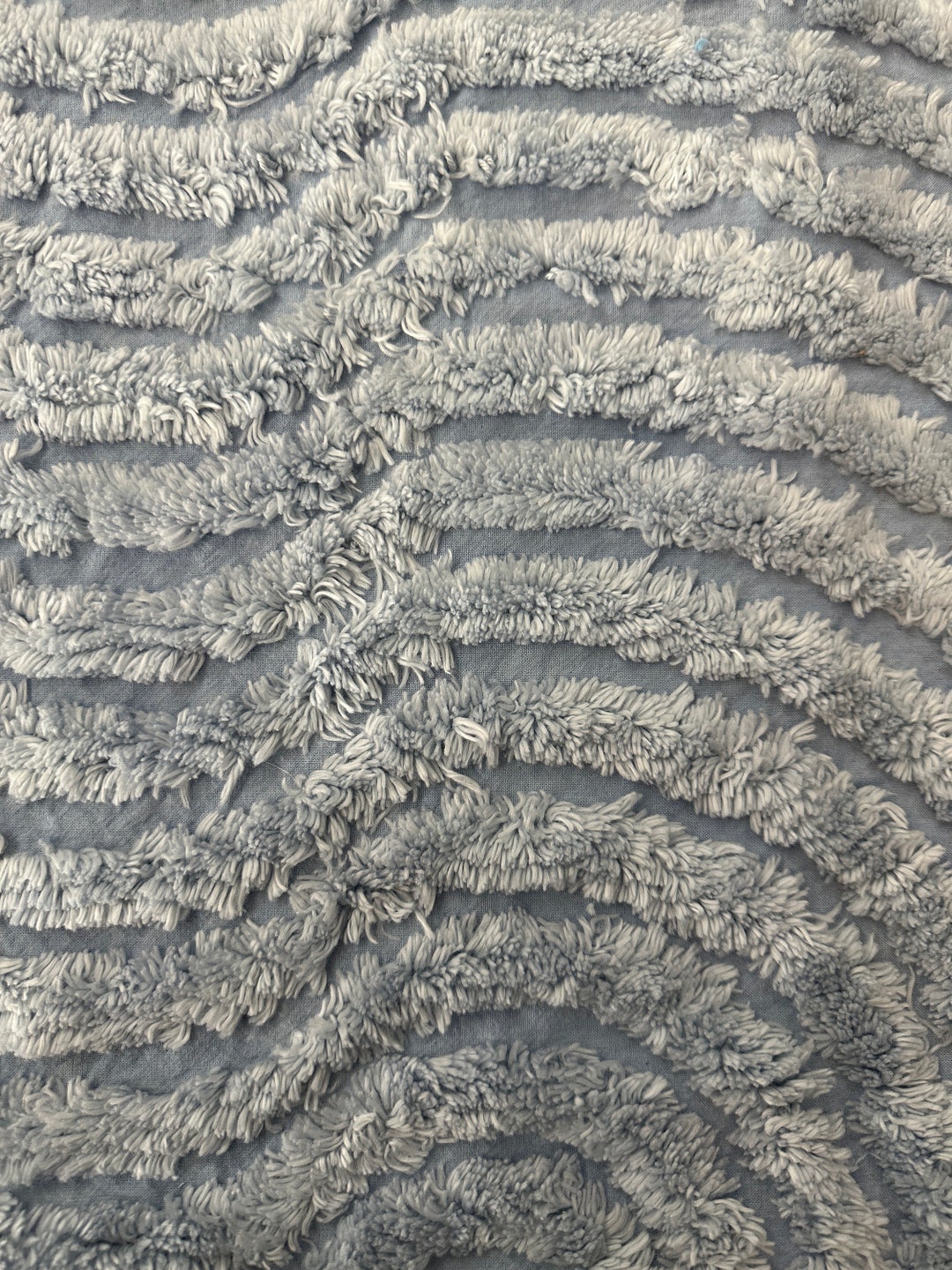 Vintage Fluffy Dusty Blue Chenille Piece, Fat Quarter, 19 X 24. VAR3 - Etsy