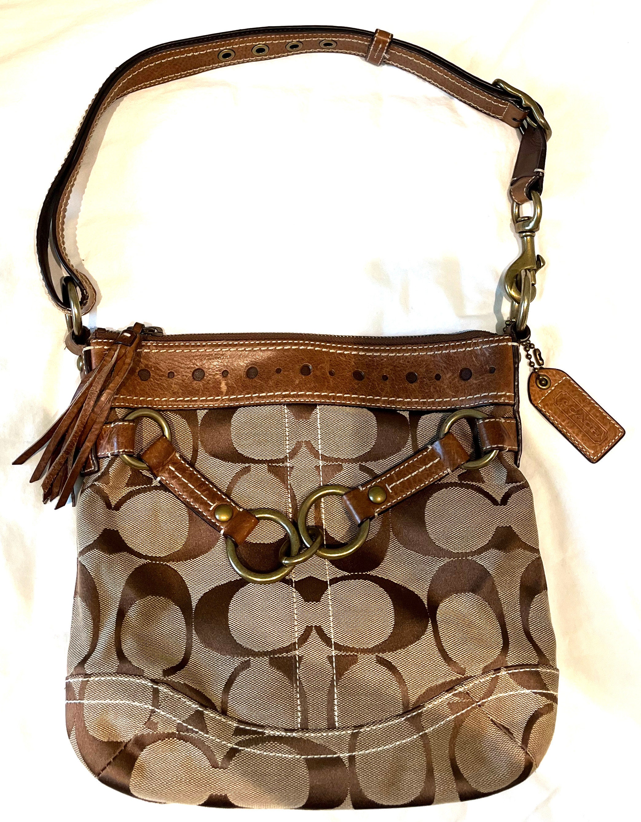 Coach Signature 10546 Crossbody Bag Brown/tan - Etsy