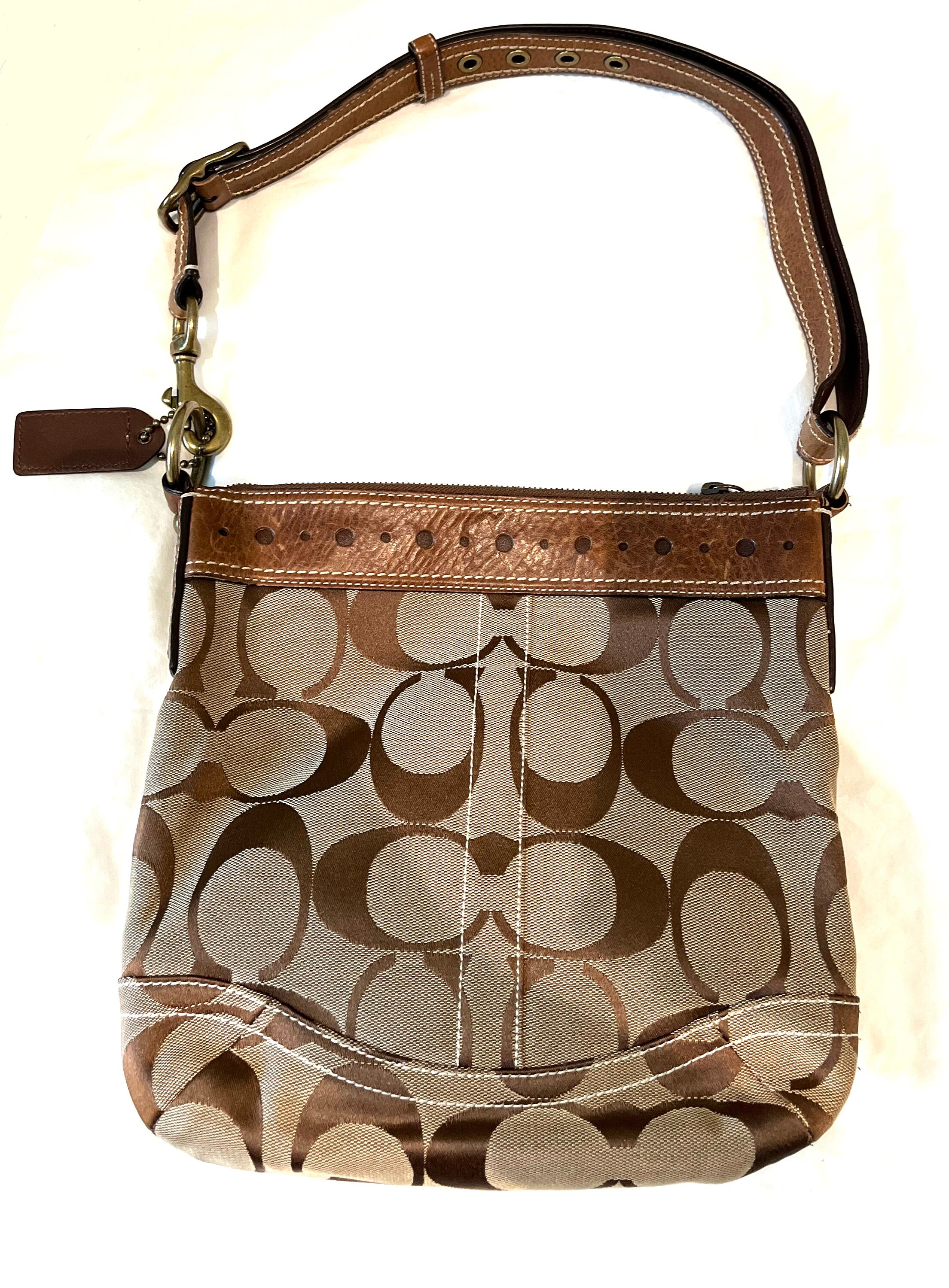 Coach Signature 10546 Crossbody Bag Brown/tan - Etsy